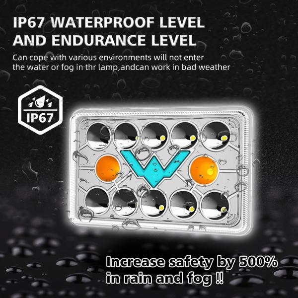 Quality YAYE CG125 DC12V Semi-assembly Red DRL White Hi/Lo Beam Motorcycle LED Headlight for sale