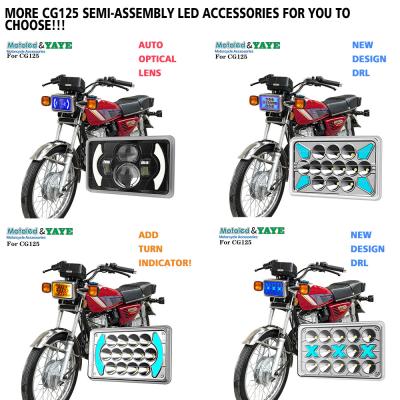 Cina YAYE CG125 DC12V Semisintesi DRL rosso Bianco Hi/Lo Beam Motociclo Far LED Durable in vendita
