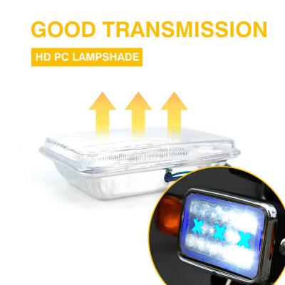 중국 플라스틱 반사기 6 * 4 인치 DC12V Cg125 125cc DRL 플래시 오토바이 LED 액세서리 전등 판매용
