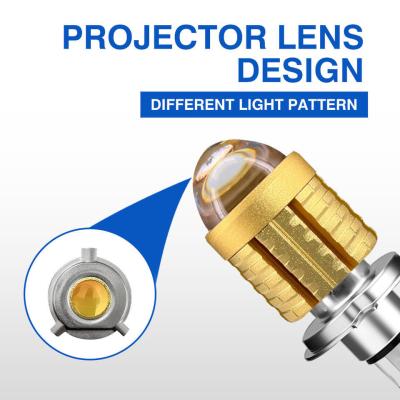 China P15D H6M Motorbike Headlight Bulb Dual Color Led H4 Motorcycle Bulb for sale