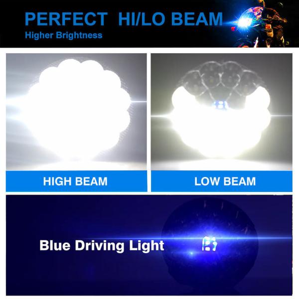 Quality XYL-NZ 4500LM 15 Lamp Blue Drl Hi Lo Beam Motorcycle Led Bulbs for sale