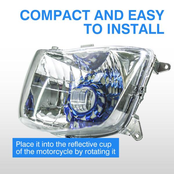Quality 20W 2000LM Motorcycle DRL Headlight White Yellow Light Blue DC12V for sale