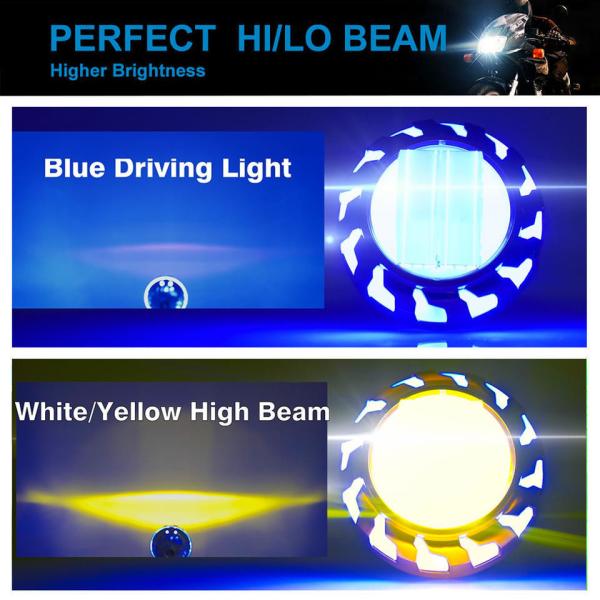 Quality 20W 2000LM Motorcycle DRL Headlight White Yellow Light Blue DC12V for sale