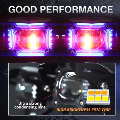 Cina Sistema di illuminazione motociclistica Blu DRL doppio colore Bianco Giallo Luce con Rosso Evil YAYE in vendita