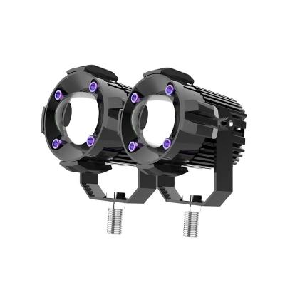 China Motorcycle Optical LED Lens Headlight IP67 LED External Spotlight 3000k/6500k/8000k for sale