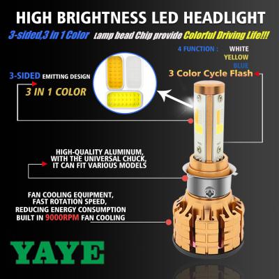China DC8V-80V motorfietslamp ventilator koeling COB High Power Motorfiets koplamp Te koop