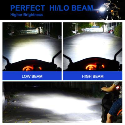 China 2400lm 50000 Horas H4 HS1 BA20D H6 P15D H6M 4 COB Cerámica LED cabeza de luz bombilla de niebla en venta