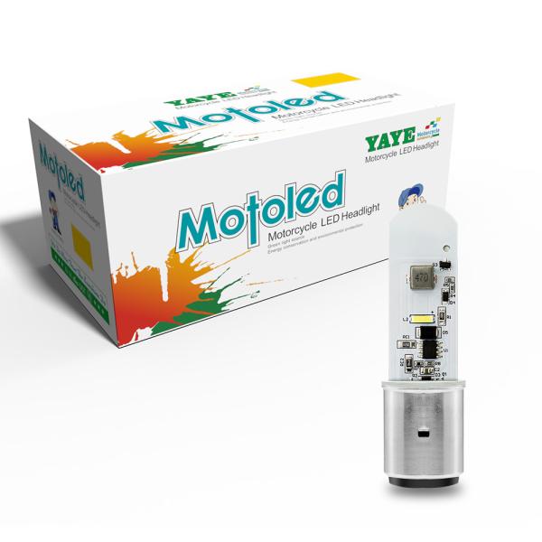 Quality Motorcycle LED Bulb H6 Ba20d 23W 2300LM with Aluminum Base Borad COB 12V Motor Accessories for sale