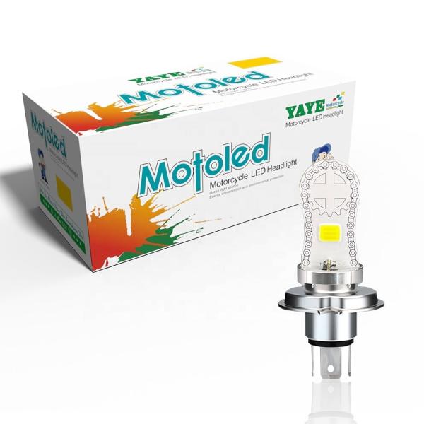 Quality AC/DC8-80V H4 HS1 BA20D H6 COB LED Motorcycle Headlight Bulb With Aluminum Base Board for sale