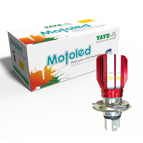 Quality Lumen 1800lm YAYE Motorcycle Headlight Bulb 2 Side Emitting CSP AC/DC8-80V H4 HS1 BA20D H6 H6M P15D for sale