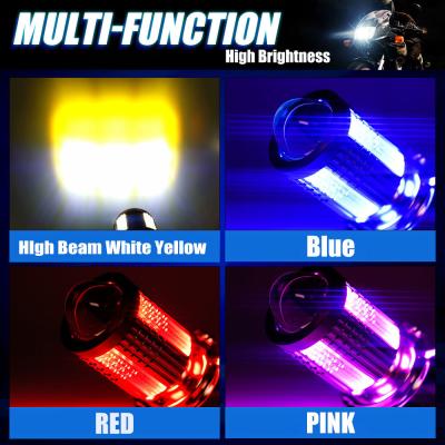 China YAYE H4 Motorcycle Bulb with Long Lifespan and Dual Color White Yellow Projector lens for sale