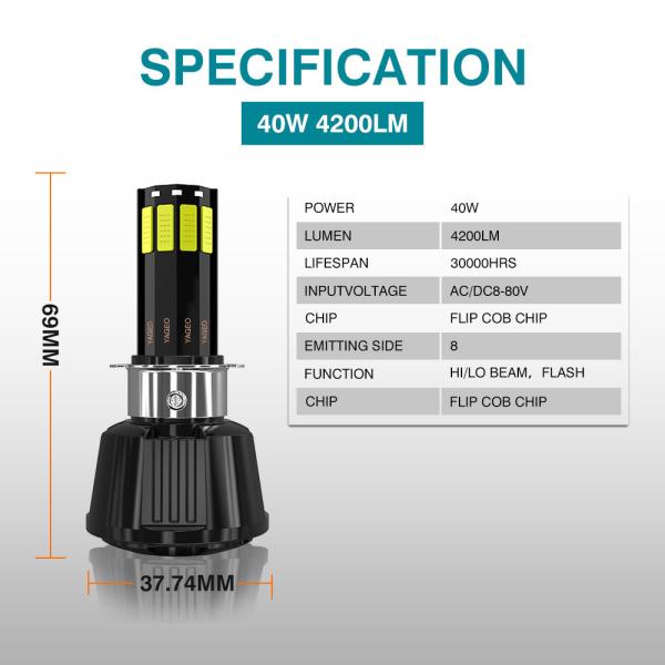 Quality AC DC 8-80V Voltage Motorcycle Bulbs Headlight for Bajaj 100 150 Ct100 Boxer for sale
