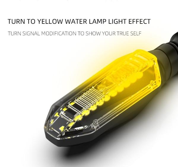 Quality Universal Motorcycle LED Turn Lamp with Waterproof Design and 6500k Light for sale