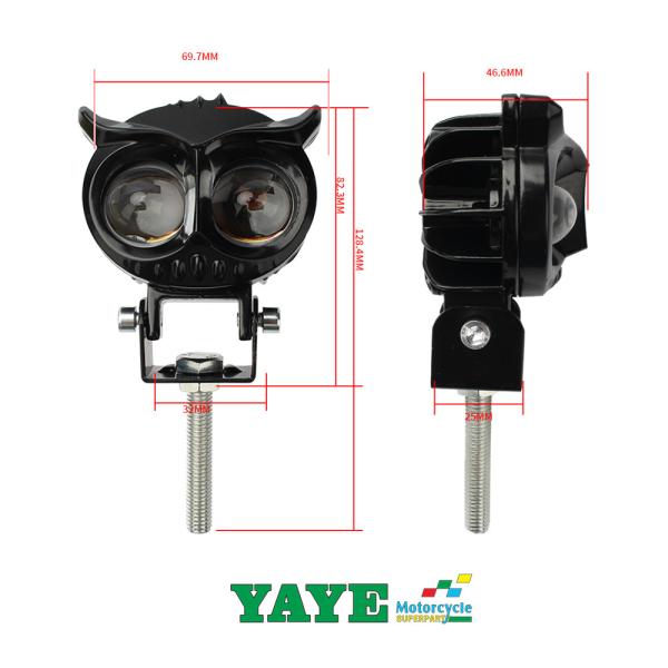 Quality 30000H Lifespan Motorcycle LED Headlights with 12-80V Voltage and Two-color Fog for sale