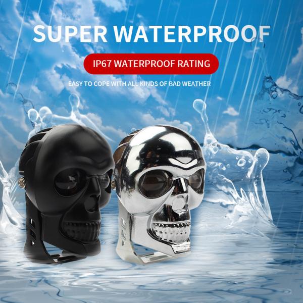 Quality Motorcycle Head Lights 3inch 40W Dual Color LED Spotlight for Skull Headlight for sale