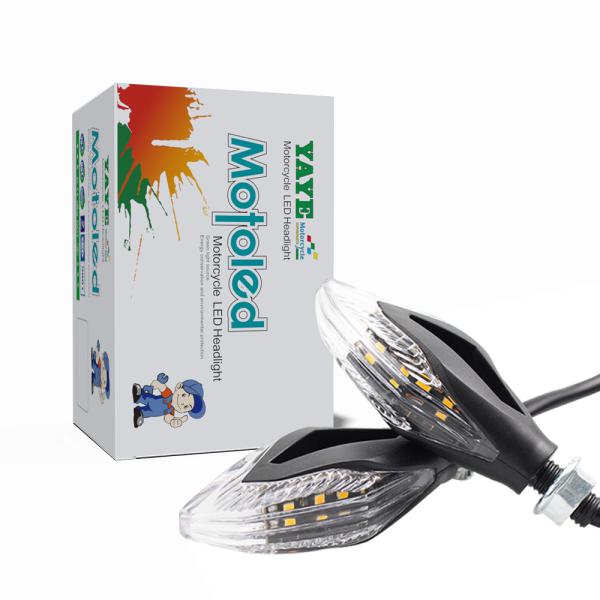Quality Universal 12V 14 LED Motorcycle Turn Signal Lights Front Rear Flowing Indicators Amber for sale