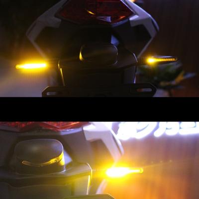 China Universal 12V 14 LED Motorcycle Turn Signal Lights Front Rear Flowing Indicators Amber for sale