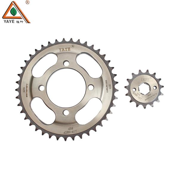Quality Gn125 Motorcycle Sprocket Set 42t-15t 428h-116l Motorcycle Chain Sprocket for sale