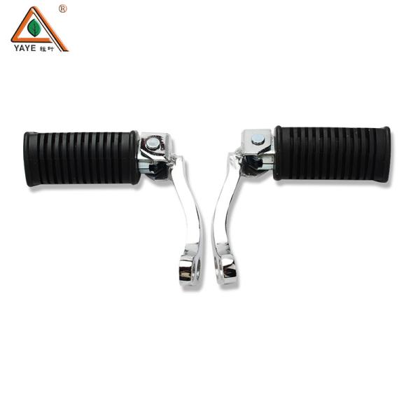 Quality GN125 Motorcycle Front Footrest Parts Aluminum Rubber Wide Foot Pegs For for sale