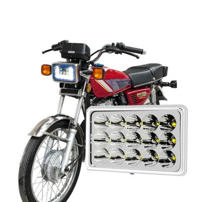 China YAYE CG125 LED Headlight 12 Chip DC12V White Blue DRL Motorcycle Light for sale