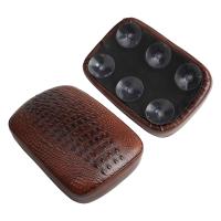 Quality 8 Suction Cup crocodile Leather Brown 8 Sucker Vintage Cushion Motorcycle Seat for sale