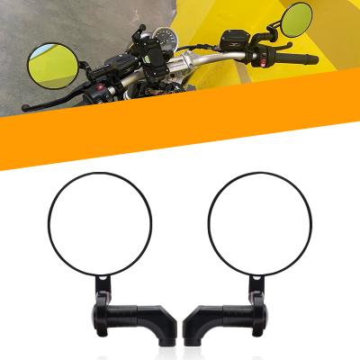 China Universal Motorcycle Parts Round Mirror Large White Mirror for Motorcycles Accessory for sale