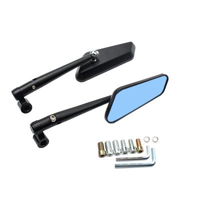 China High Quality  Motorcycle Rearview Mirror Blue Glass Mirror Square Universal Rearview Mirror for sale