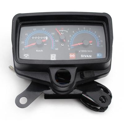 China CG125/SY125-20 SIVAN Rectangular Dual Gauge 125cc Motorcycle Speedometer Assembly USB Instrument for sale