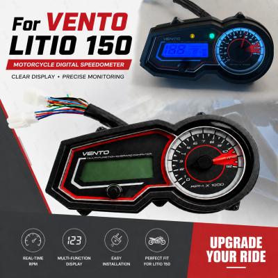 China LCD digital speedometer dashboard with simplified odometer and tachometer for Vento Lithium 150, Lithium 2.0, AKT TTR180, TTR 180, TTR 150, Hornet GT200, and GT 200. for sale