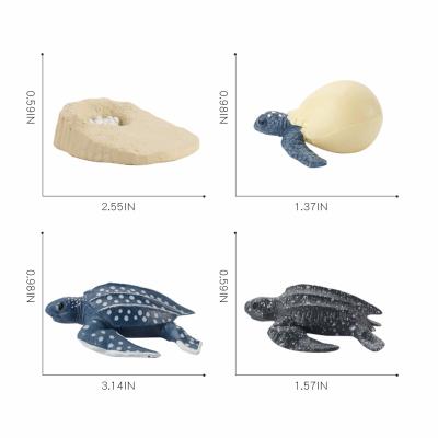 China 4 PCS Oceaan Zee Zeedier Model Figuren Levenscyclus Schildpad Leatherback Figuur Te koop