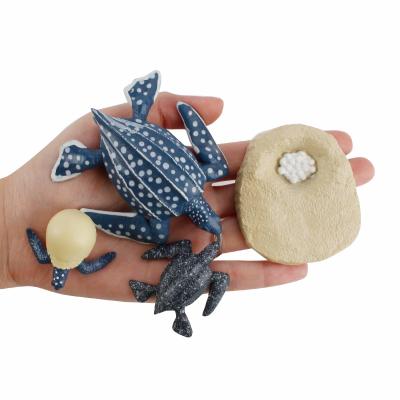 China 4 PCS Oceaan Zee Zeedier Model Figuren Levenscyclus Schildpad Leatherback Figuur Te koop