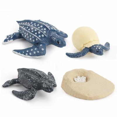 China 4 PCS Oceaan Zee Zeedier Model Figuren Levenscyclus Schildpad Leatherback Figuur Te koop