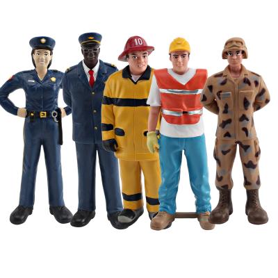 Cina Persone al lavoro Modello giocattolo 5 PCS Fingere professionisti Figurine Figure di carriera Persone dipinte a mano giocattoli in vendita