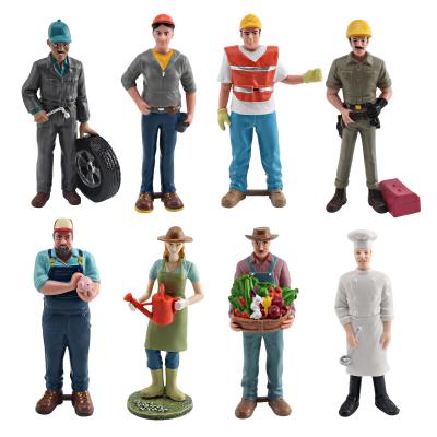 Cina Fingere professionisti Figurine 8 PCS Persone al lavoro Modello giocattolo per ragazzi ragazze bambini in vendita