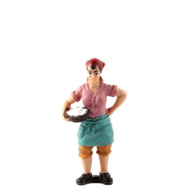 Cina Donna contadina Figure Persone al lavoro Modello giocattolo Fingere professionisti Figurine Carriera Figure Giocattoli per ragazzi Ragazze Bambini in vendita