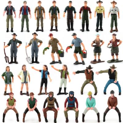 Cina 26 PCS Persone al lavoro Modello giocattolo Fingere professionisti Figurine Figure di carriera Persone dipinte a mano giocattoli in vendita