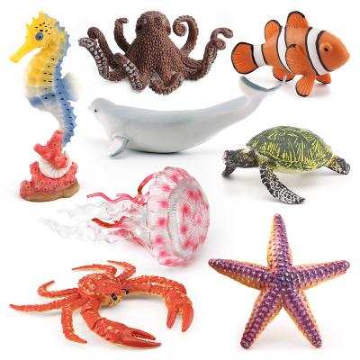 Cina Figure realistiche di animali marini Set di giocattoli per squali, delfini, polpi, tartarughe in vendita