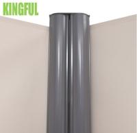 China Double Retractable Patio Side Screen Awning with Manual Operation Polyester Material for sale
