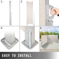 China Double Retractable Patio Side Screen Awning with Manual Operation Polyester Material for sale