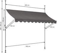 Quality Polyester Fabric Balcony Manual Gearbox Awning with Gray Frame and Anti-UV for sale