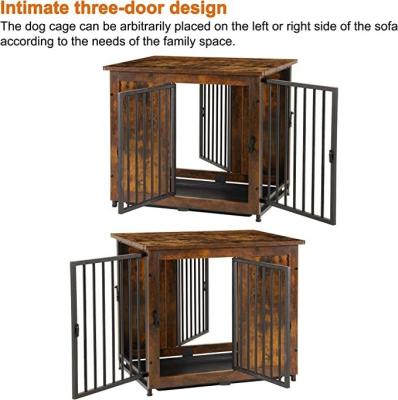 China Double Doors Eco-friendly Wooden Dog Crate A Functional and Eco-conscious Choice for sale