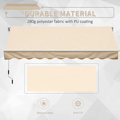 China Aluminum Alloy Frame Outdoor Sunshade Awning with Polyester Sail Material Replacement for sale