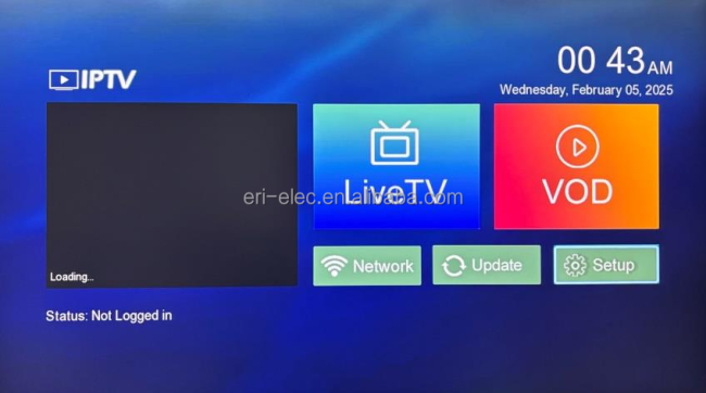 Home menu customization interface