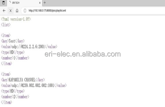 Channel list display