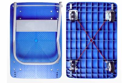 Cina Camion di plastica durevoli silenziosi della piattaforma, carrello 150kg del carrello a mano in vendita