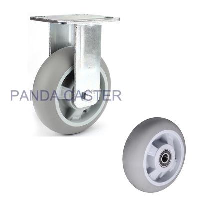 Cina Macchine per colata continua di gomma di dovere morbido a 6 pollici di Gray Fixed Caster Wheels Heavy in vendita