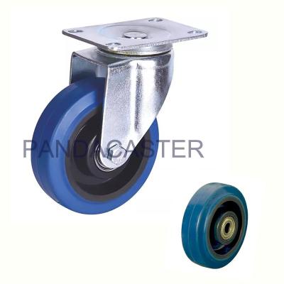 China Blauwe Elastische Rubber Hoogste de Gietmachineswielen van de Plaatwartel/Polypropyleengietmachines Te koop