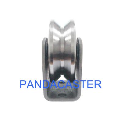 China Fixed Sliding Gate Wheels 73mm Y Grooved Steel Track Rollers for sale