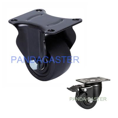 China 2 Polyurethane Casters And Wheels Top Plate Rigid Fixed Casters for sale