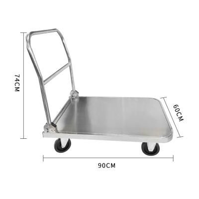 Cina Carretto piegante della maniglia di acciaio inossidabile di Panda Hand Platform Truck 300KG in vendita